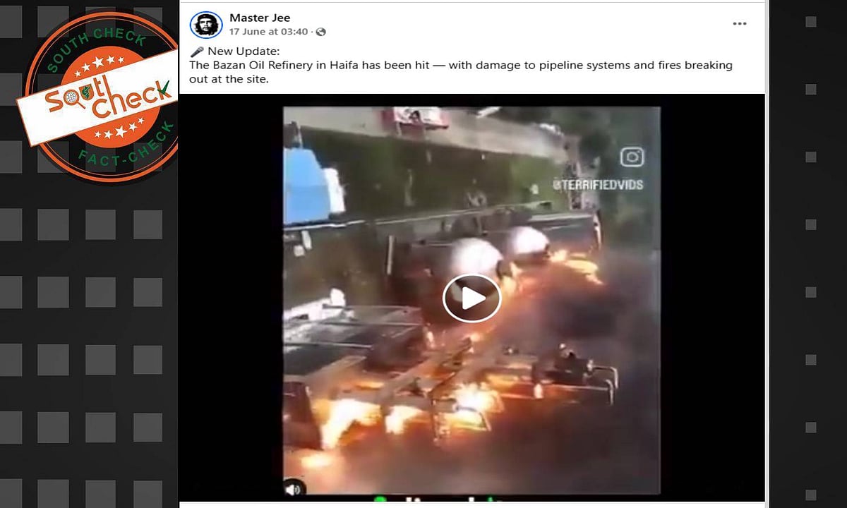 Fact Check: Explosion at Bazan oil refinery in Israel caught on tape ...