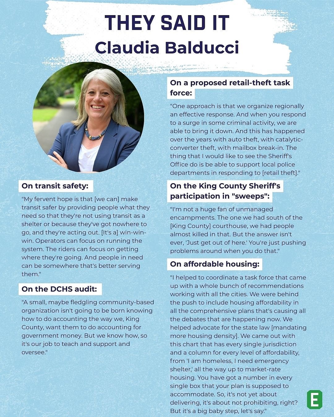 In the King County Executive Race, Claudia Balducci Says Experience ...