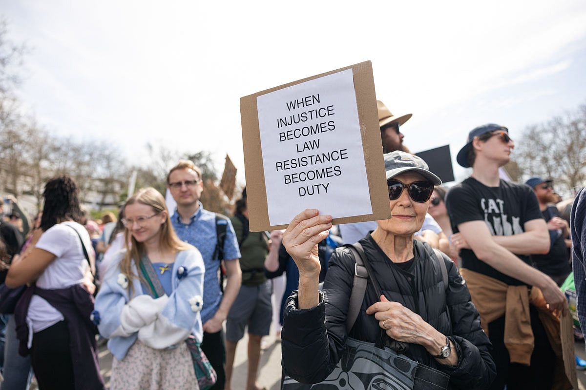 More Than 20,000 Fill Seattle Center in Mass April 5 Protest Against ...