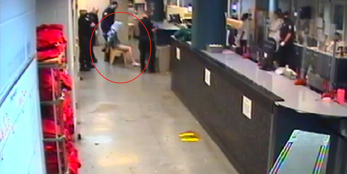 DAJD Claims Protester Slammed Own Face Onto Booking Counter, Breaking ...