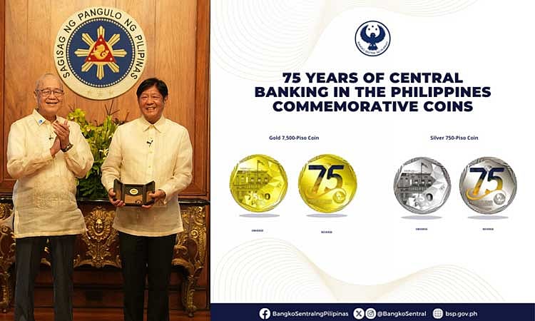 PBBM gets commemorative coins for 75 yrs of PH central banking