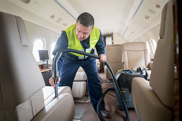 30 aircraft cleaners get partial pay