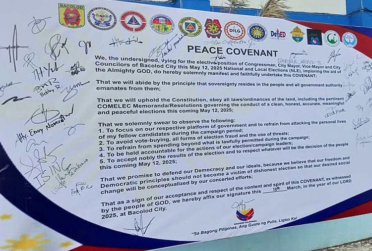 Bacolod police urge candidates to honor peace covenant