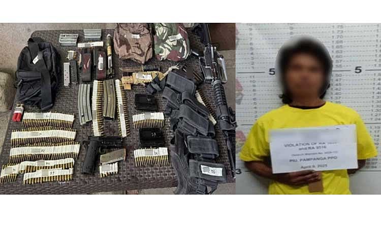 Cops seize arms cache, nab man in Arayat town