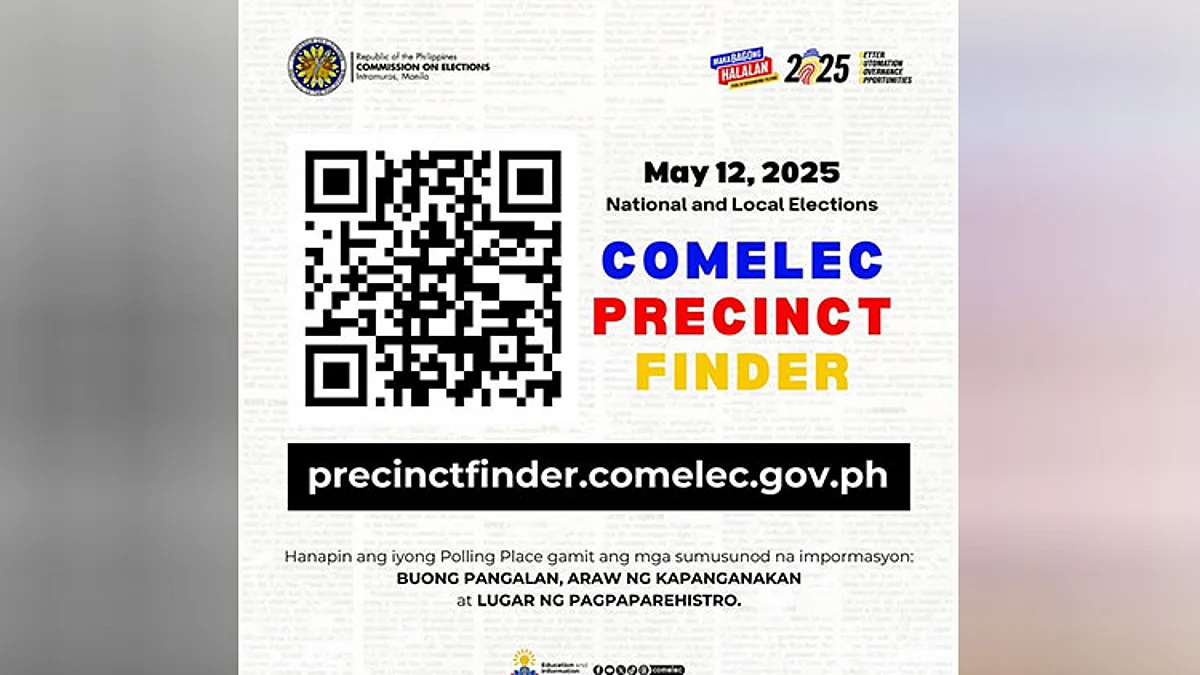 Comelec precinct finder now active Comelec precinct finder now active