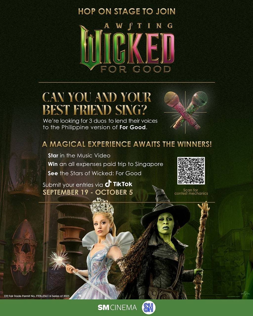 Sing for your shot to meet the 'Wicked' stars in Singapore!