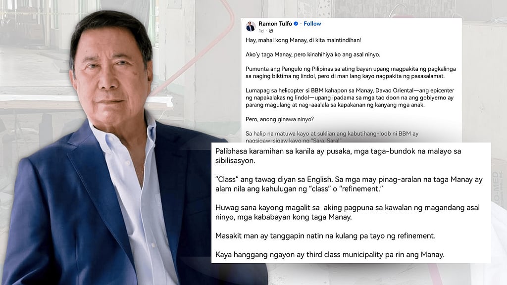 Mon Tulfo Draws Outrage for Calling Manay Residents 'Pusaka'