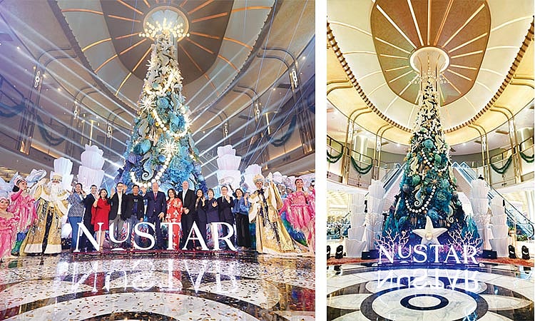 NUSTAR Cebu's Undersea Christmas Tree Lights Up