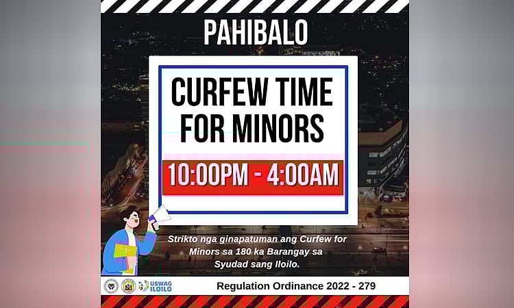 Curfew for minors to be strictly enforced in Iloilo City