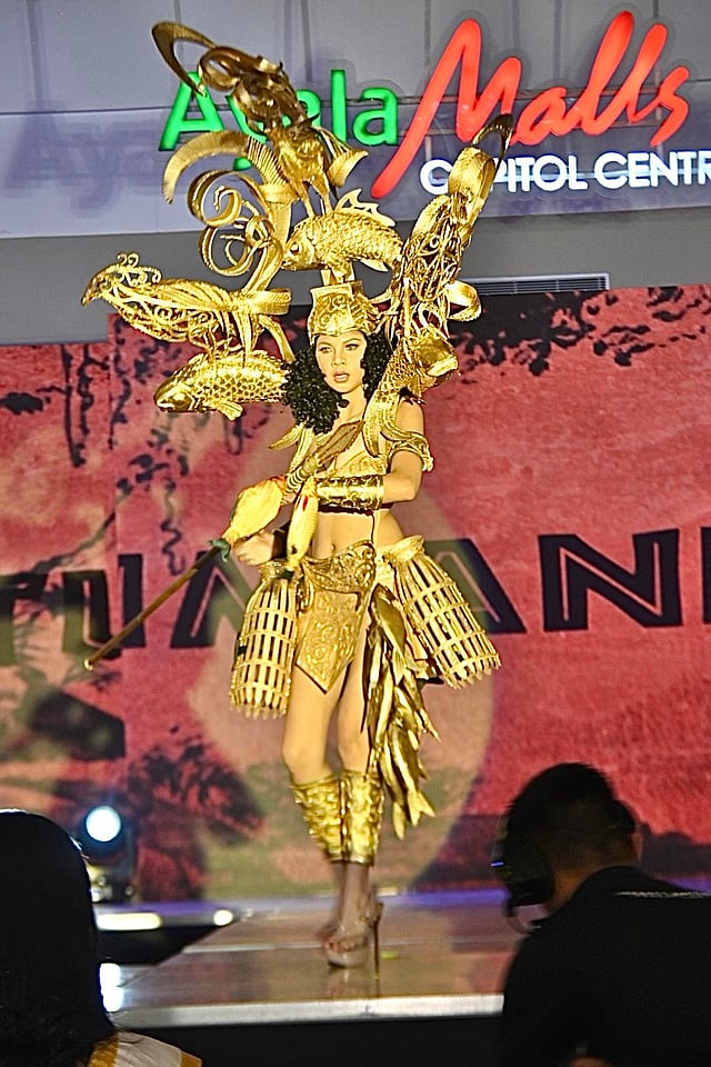 Miss Bacolod MassKara candidates parade festival costumes
