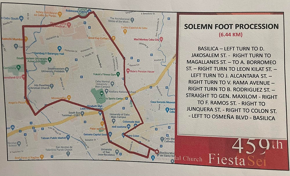New routes for Fiesta Señor foot processions in January 2024