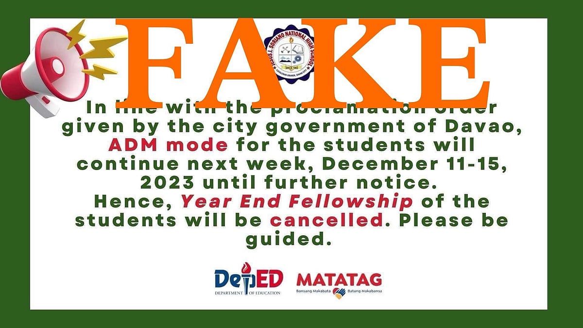 Fake news sparks probe on Christmas party, class suspension claims in ...