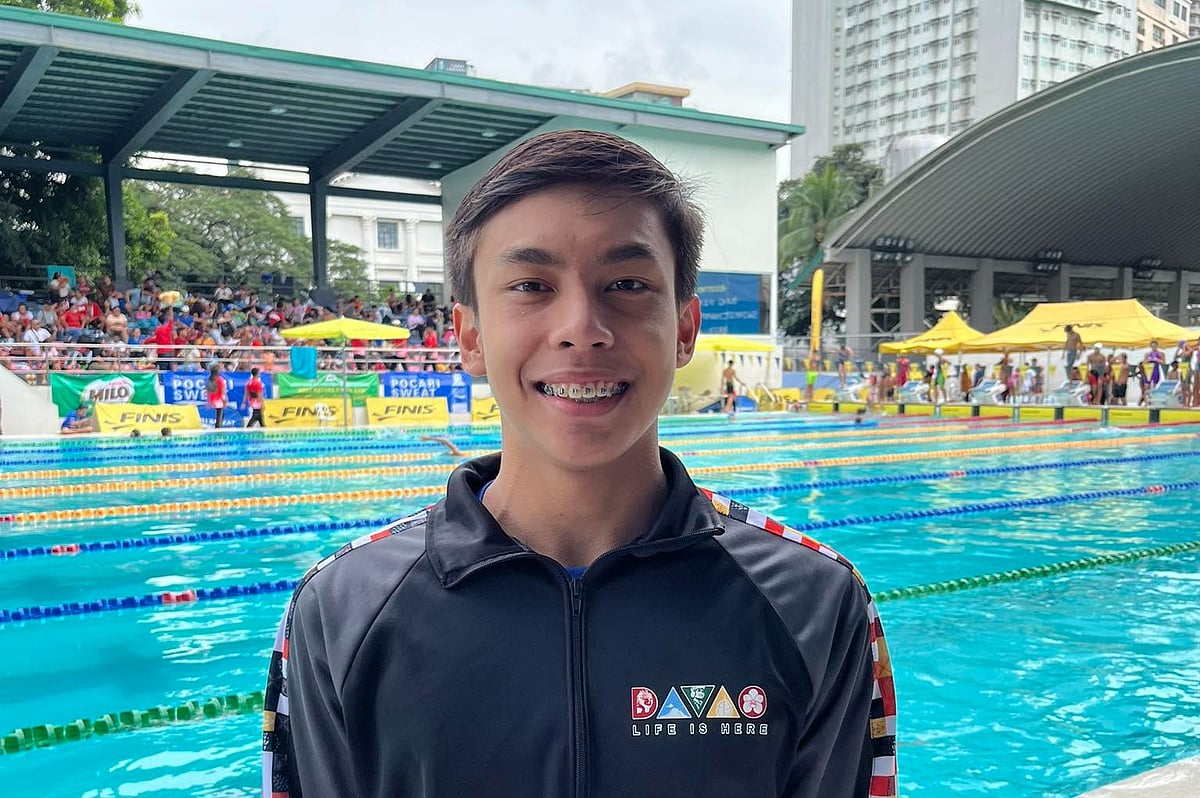 Davao City’s Ivo Enot makes a splash with 3 Batang Pinoy swimming golds