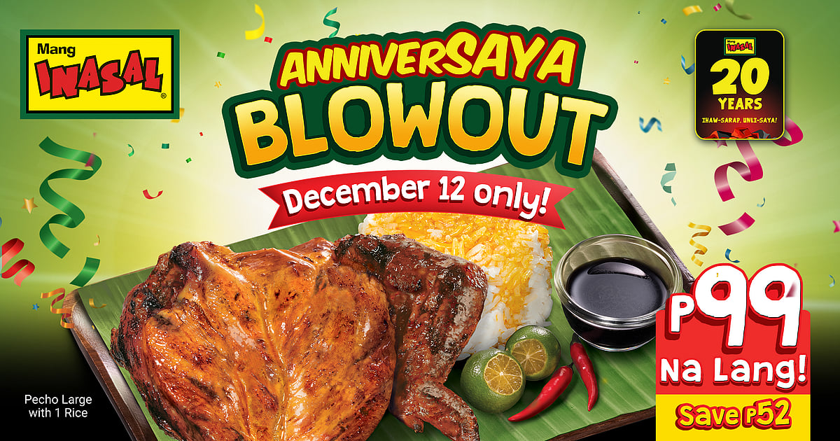 Mang Inasal Celebrates 20th Anniversary with Exciting Blowout: Enjoy ...