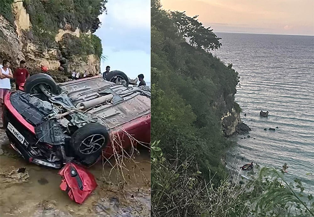Woman dies, 2 Russians hurt after car plunges off cliff in Barili