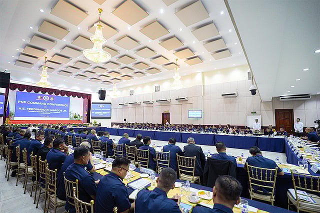 Marcos leads first PNP command conference in police camp