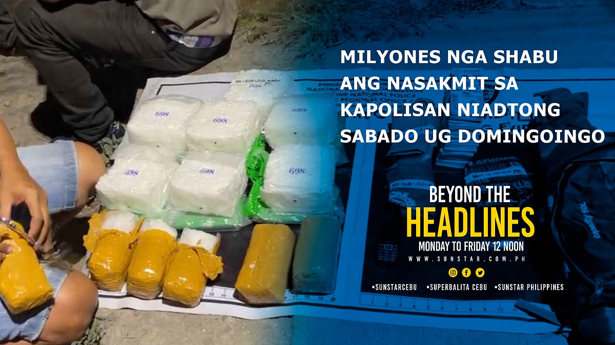 Milyones nga shabu ang nasakmit sa kapolisan niadtong Sabado ug Domingo