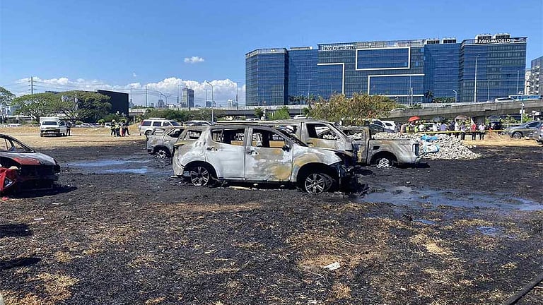 Improperly disposed cigarette butts caused NAIA parking fire