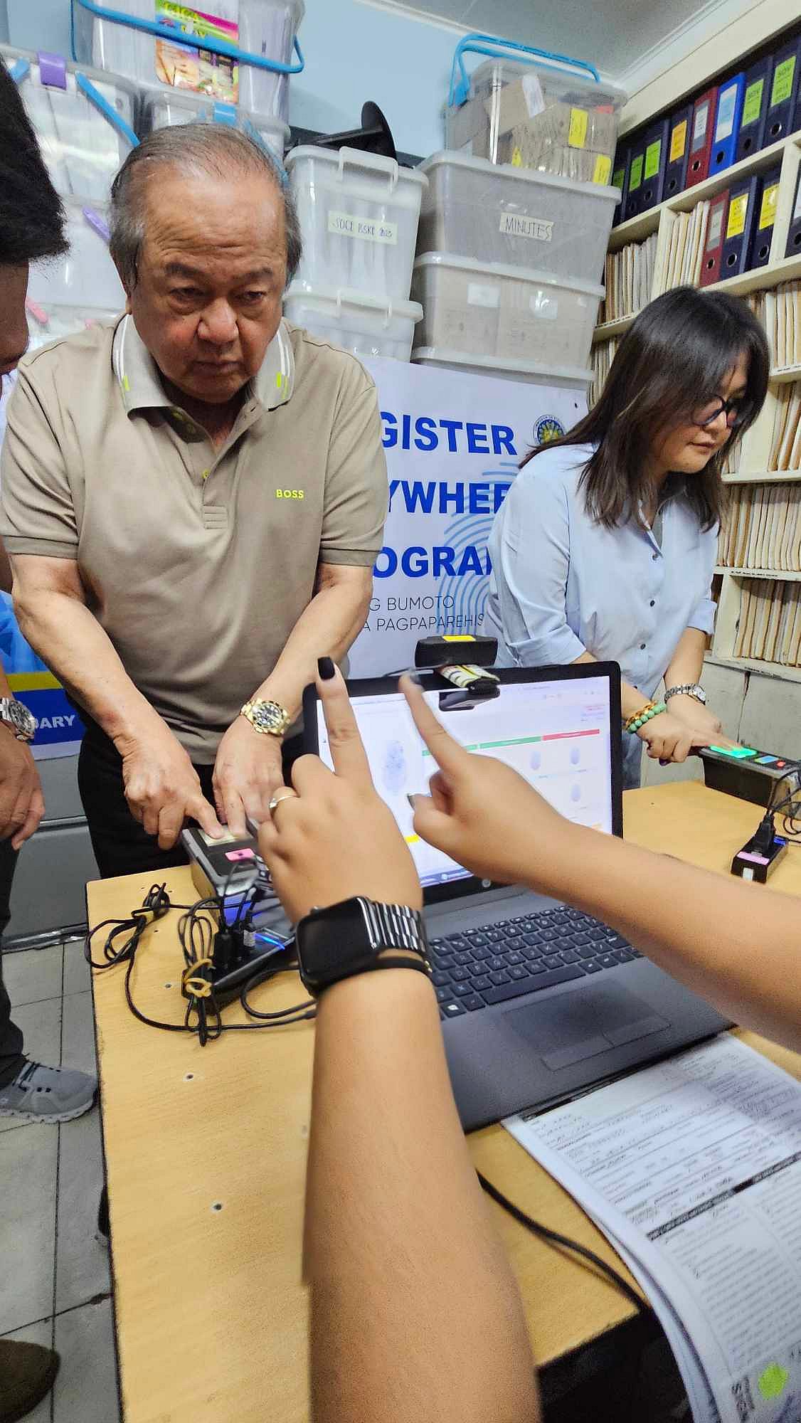 Bong Pineda, scion transfer voters registration in CSF