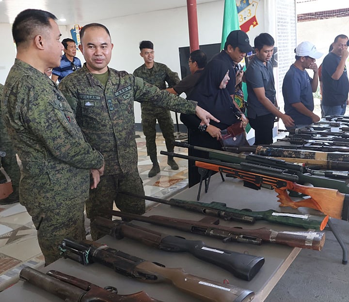 36 loose firearms surrendered in Maguindanao del Sur