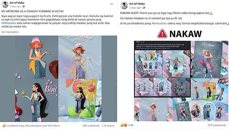 Digital artist outraged, AI versions of BINI fan art sold online