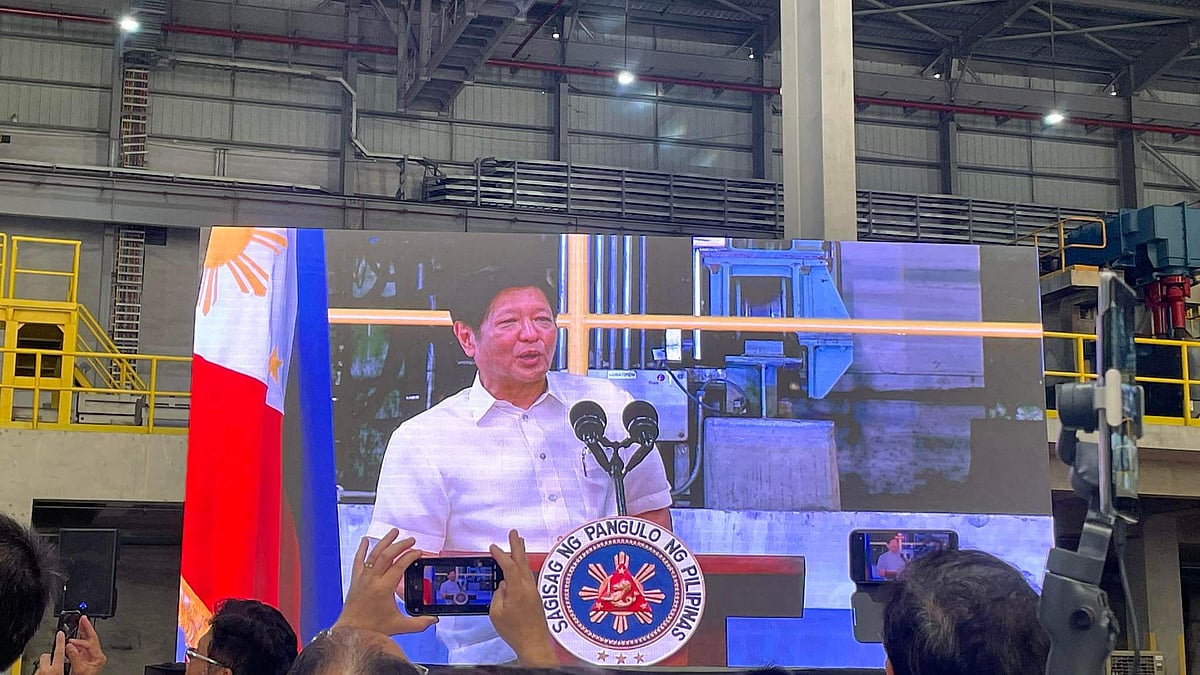 Marcos inaugurates PH largest steel mill in Compostela, Cebu