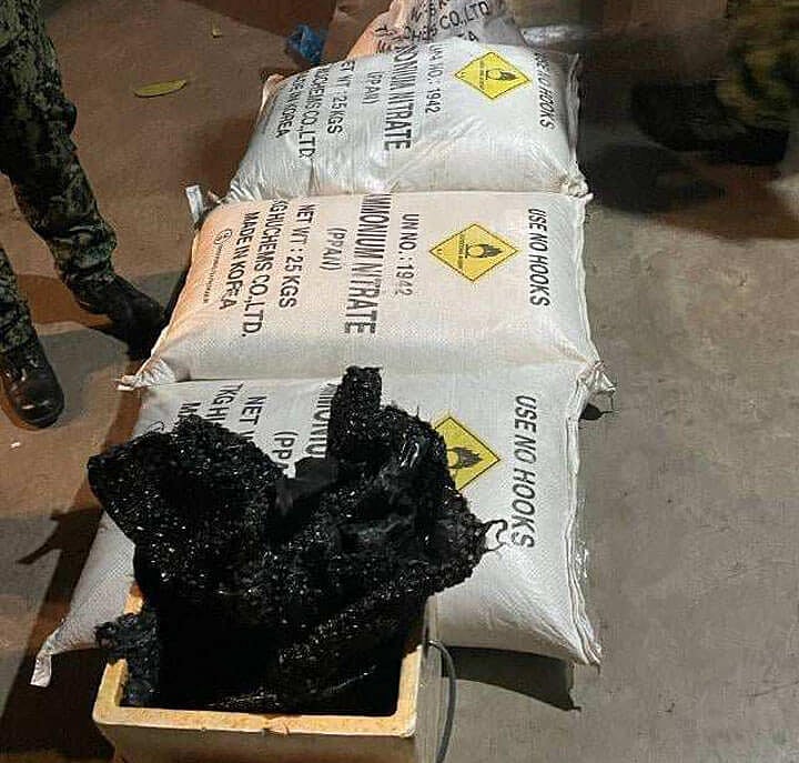 Maritime forces seized bomb-making components