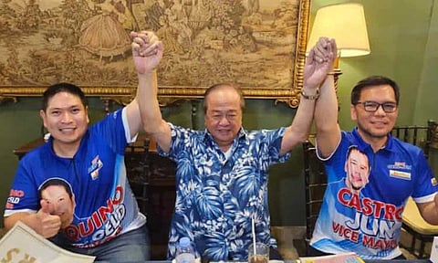 Bong Pineda supports VM Geld Aquino's team