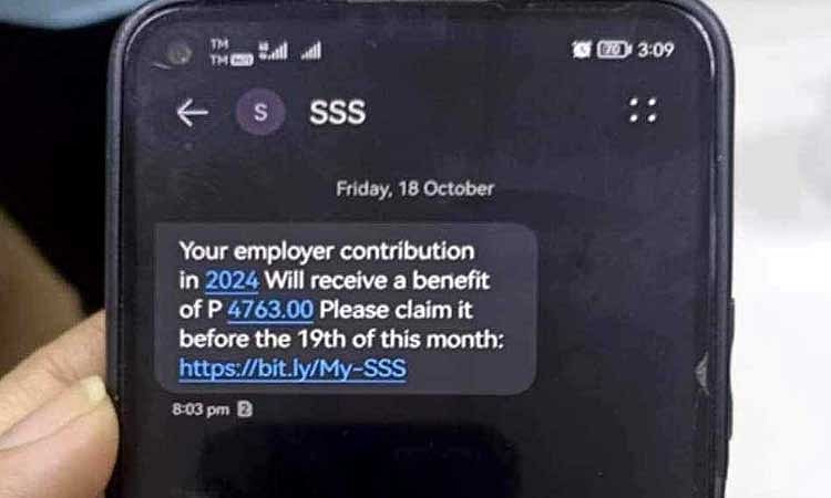SSS-Davao warns public vs text scams