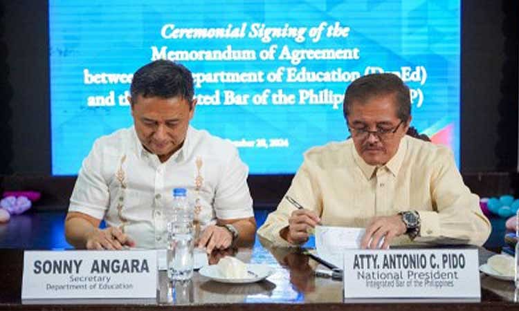 DepEd, IBP partnership to provide free legal aid to teachers, staff