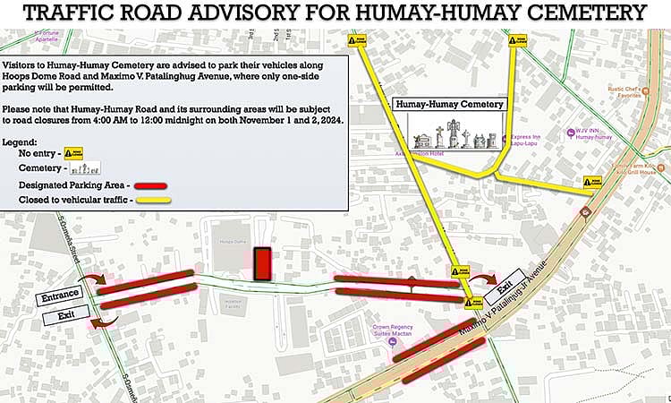 Traffic advisory sa Lapu-Lapu