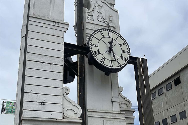 Controversial clock tower finally completed