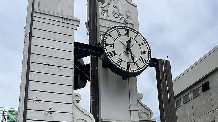 Controversial clock tower finally completed