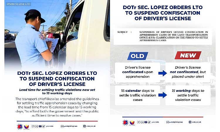 LTO directed to suspend confiscation of license