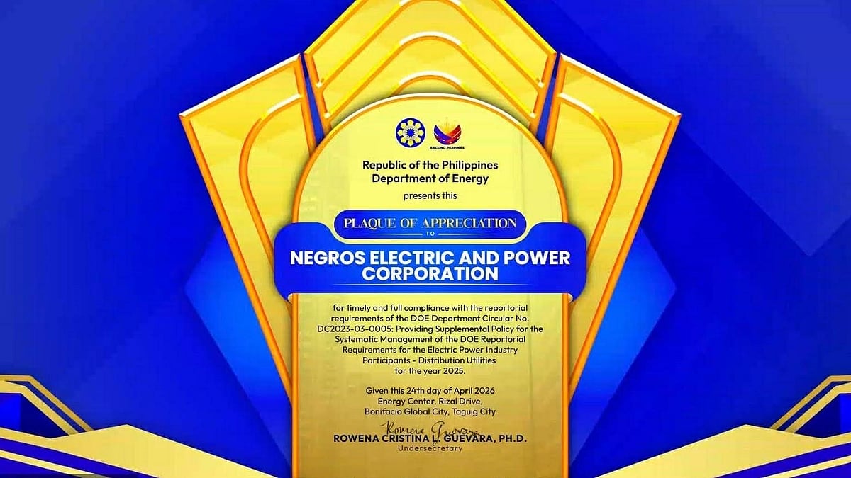 DOE recognizes More Power, Negros Power