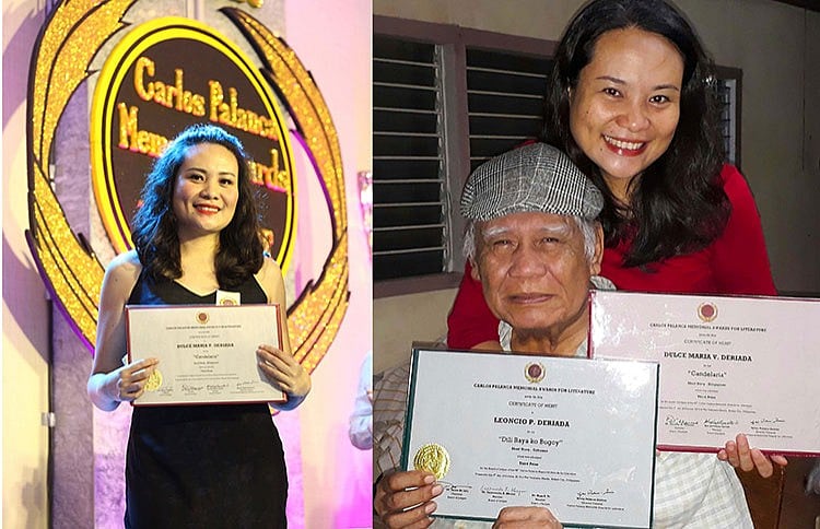 Leoncio Deriada, daughter Dulce Maria bag prizes at 68th Palanca Awards