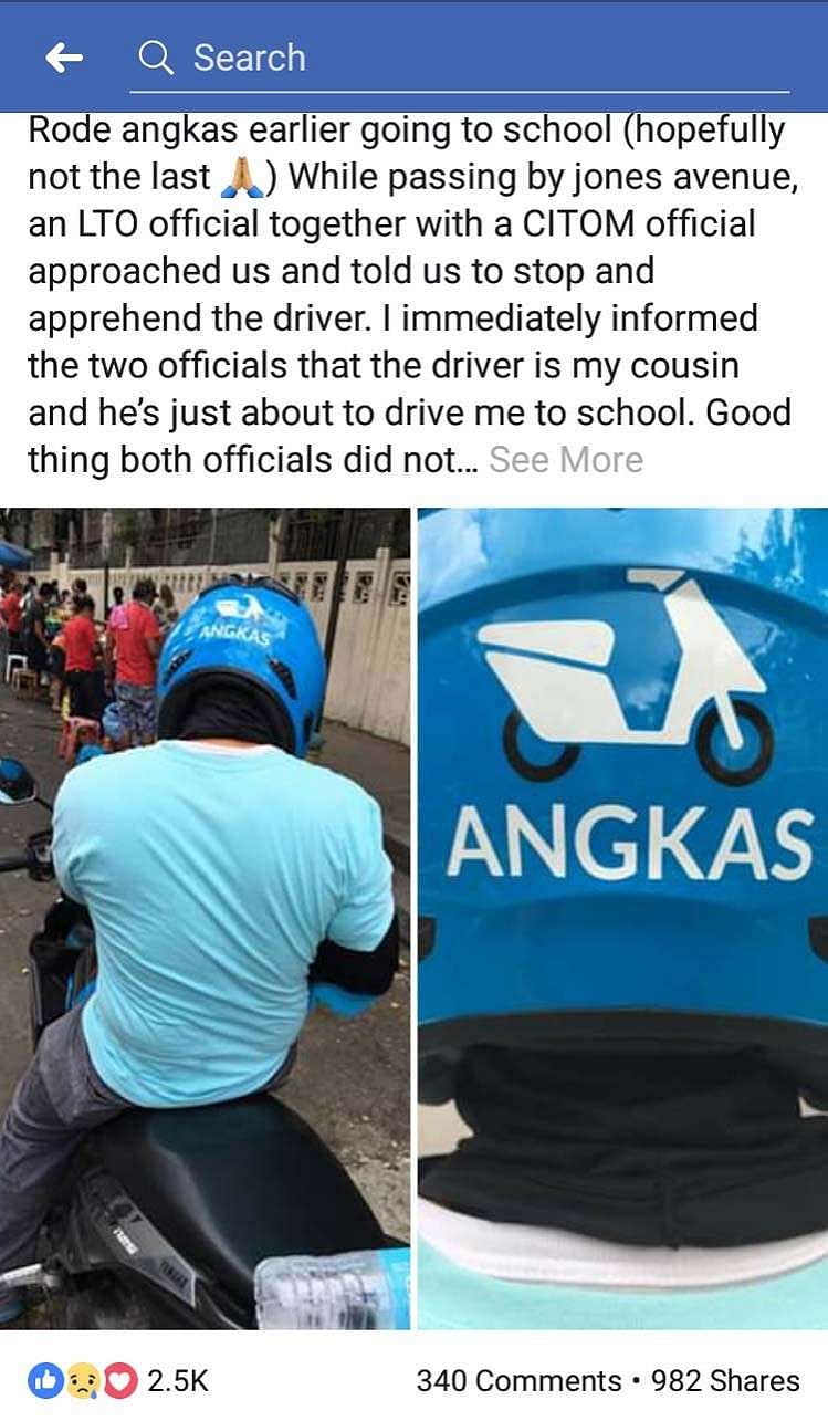 Netizens' support for Angkas drivers pour in