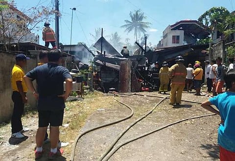 A late morning fire hits Sitio Upper Lusimba, Barangay Pardo in Cebu City