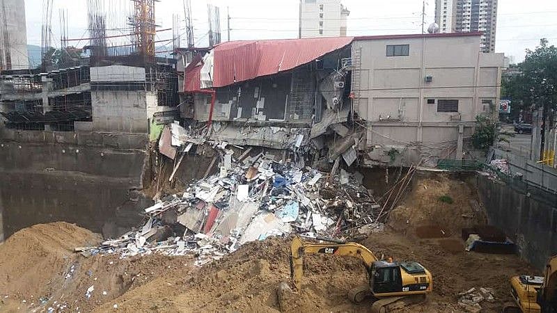 Work on condotel project stopped after partial collapse of adjacent ...