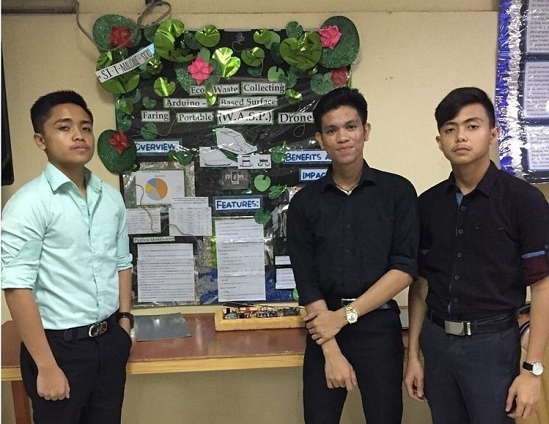 Science high school students invent trash-collecting drone