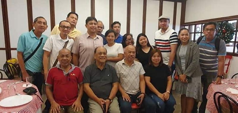 Mikey Arroyo with media