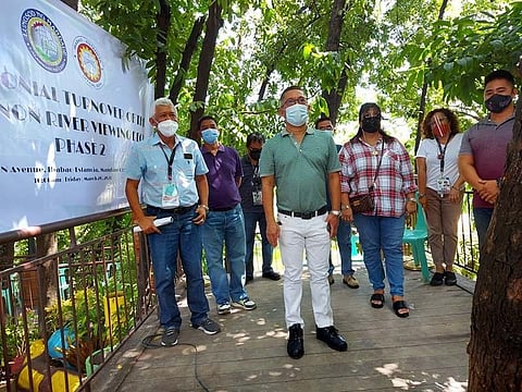 Butuanon River eco-fence, viewing deck completed