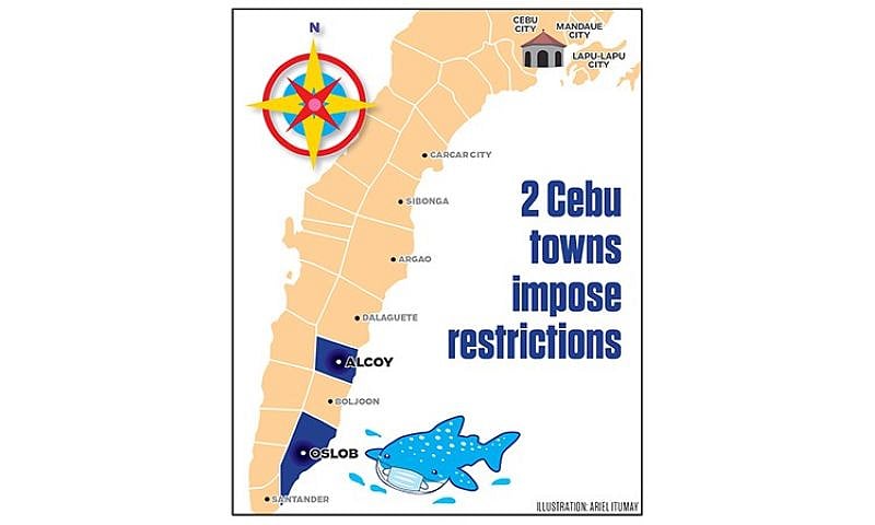 Parts of Oslob with Covid cases placed on lockdown
