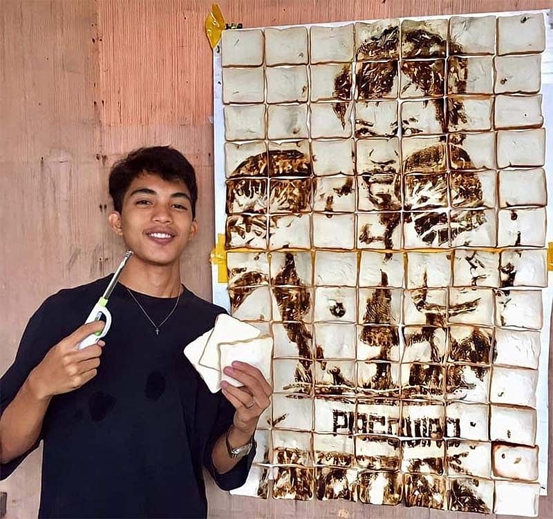 Samar artist makes Pacman bread portrait