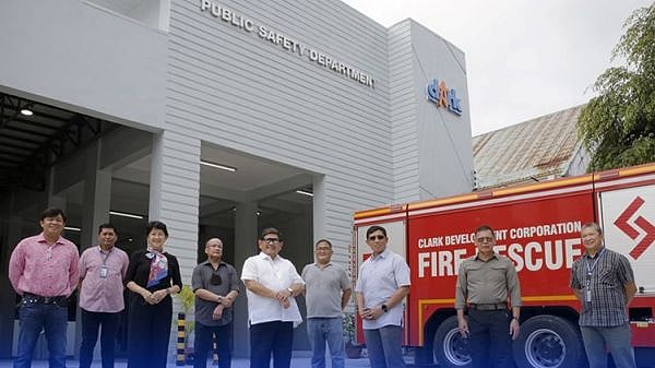 Clark Development Corporation inaugurates new fire truck shed