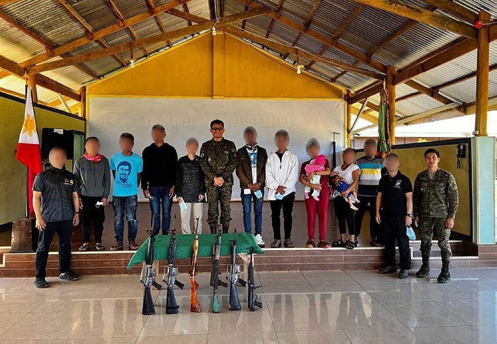 9 high-ranking NPA rebels surrender in Bukidnon