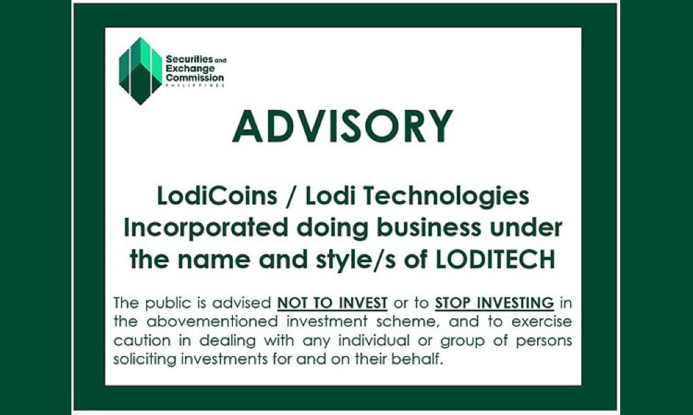 SEC issues warning vs investing in LodiCoins