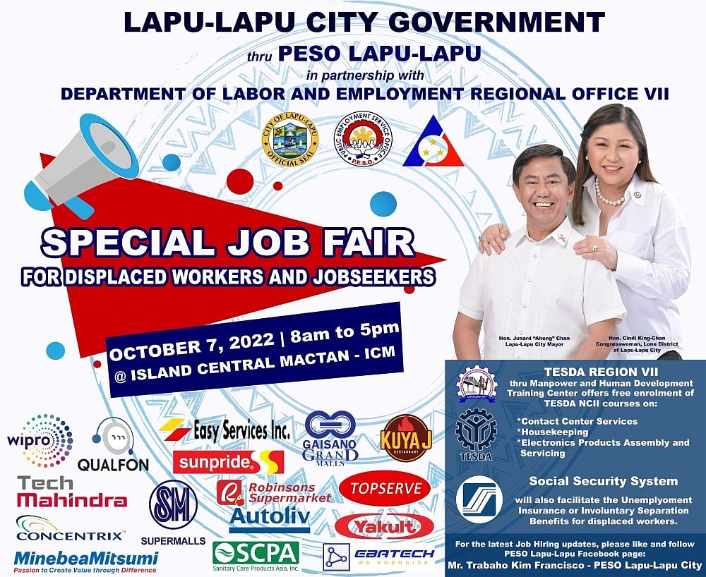 Lapu-Lapu City to hold Special Job Fair on Oct. 7; 7K vacancies up for ...