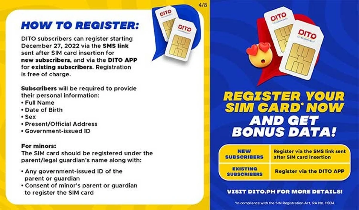 DITO offers easy, rewarding SIM registration to subscribers DITO offers easy, rewarding SIM registration to subscribers