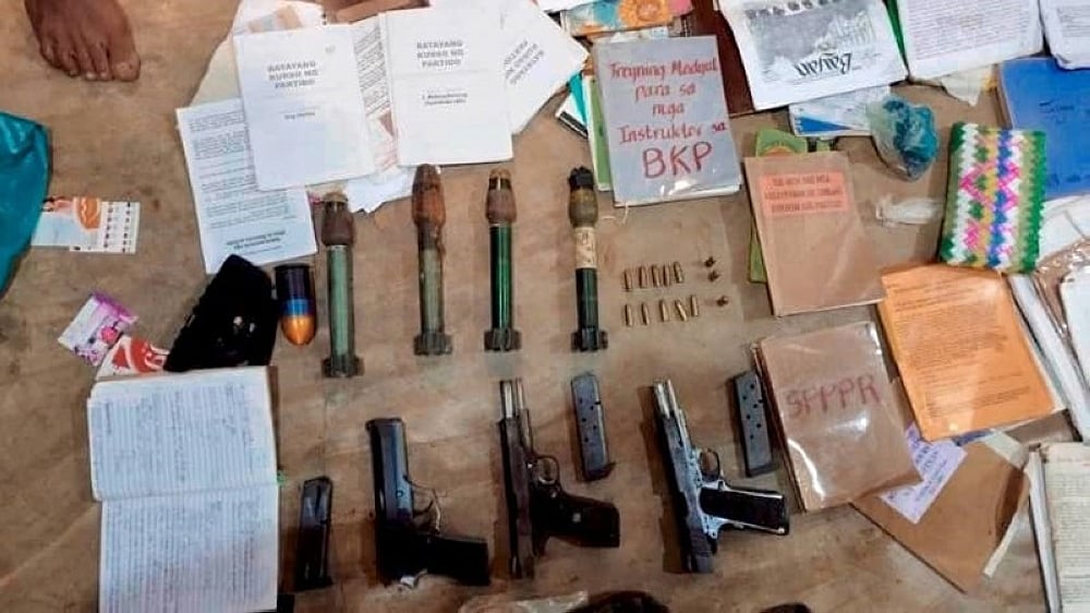 Army seize firearms, ammo from 3 high-ranking NPA leaders